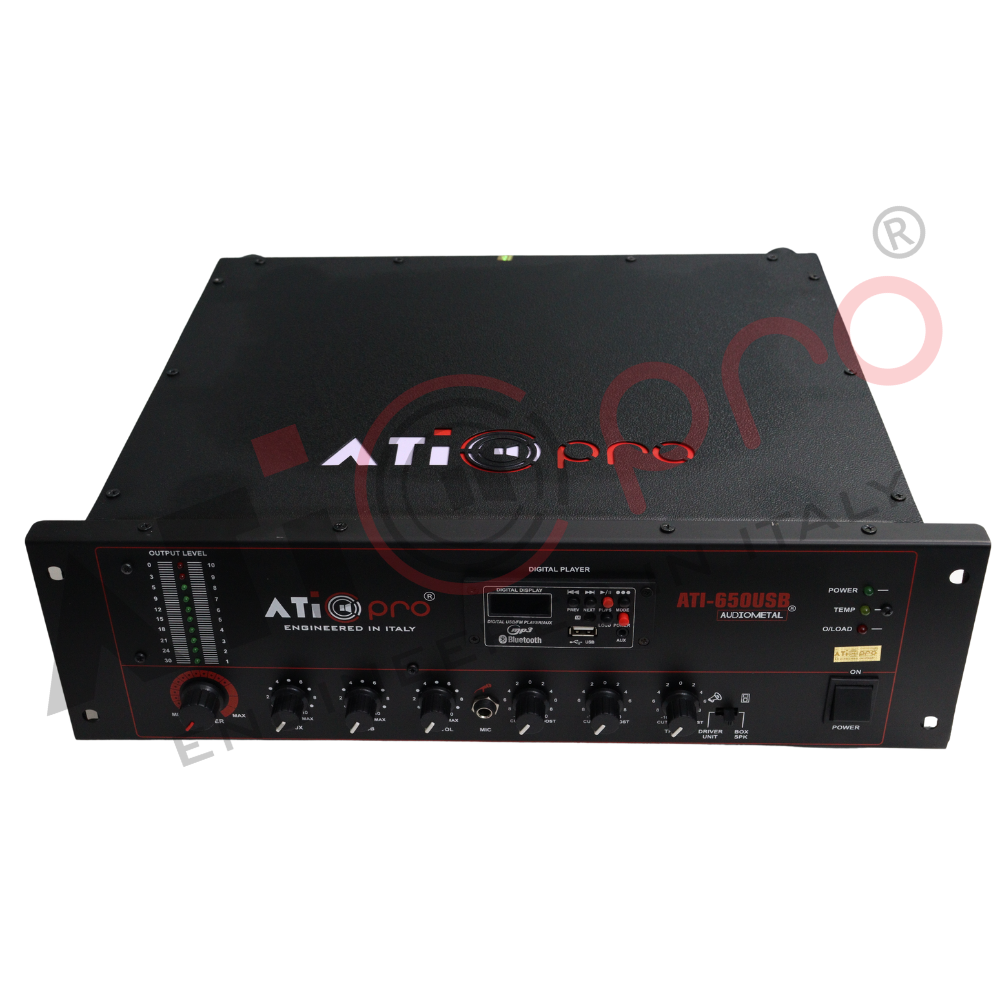 PA Amplifier 650 Watt Model ATI-650USB - Pa Amplifier India